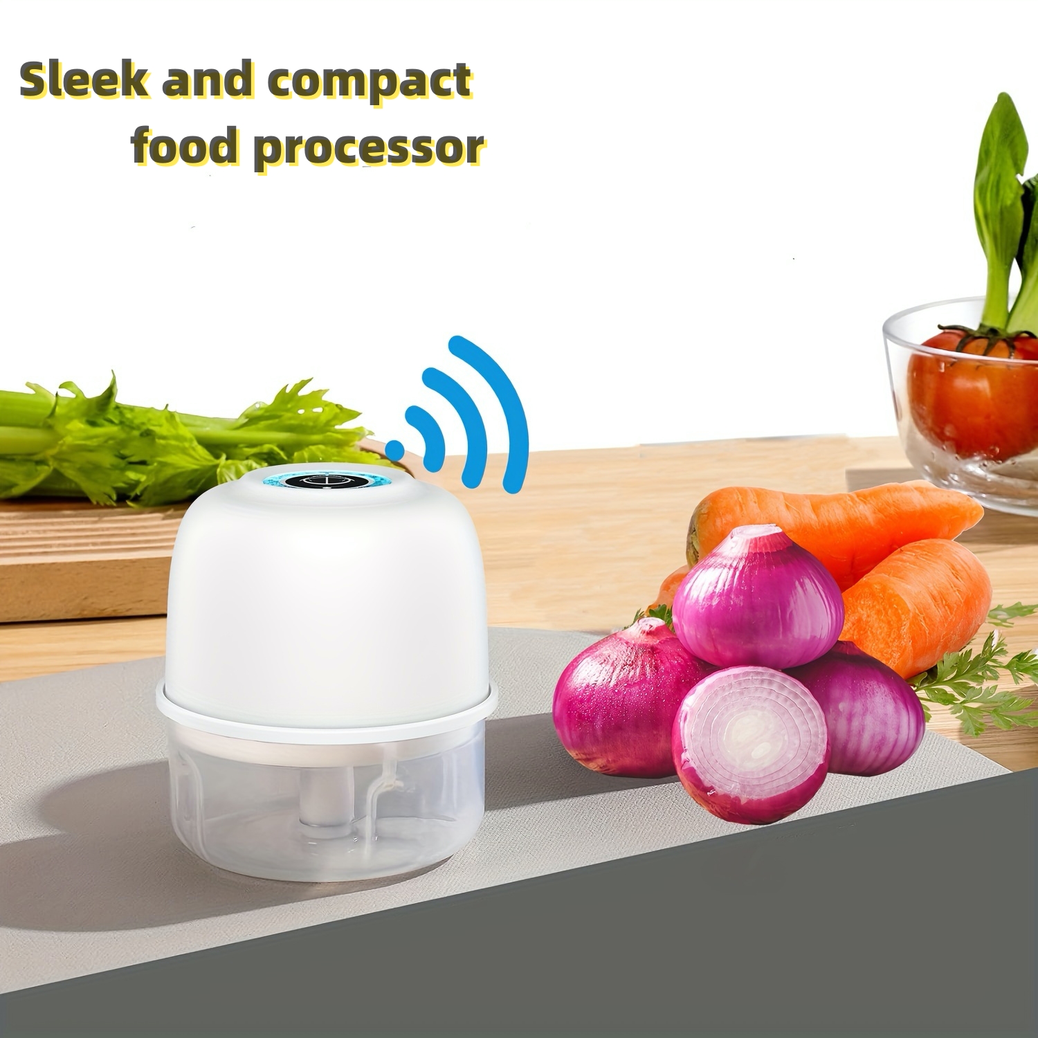 150ml Electric Mini Food Processor & Electric Mini Garlic Chopper ...