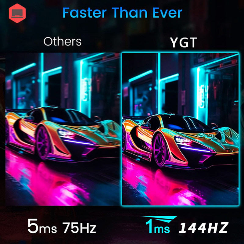 YGT 144Hz 24 Inch Monitor 1080P FHD 24" Gaming/Office LED Monitor For ...