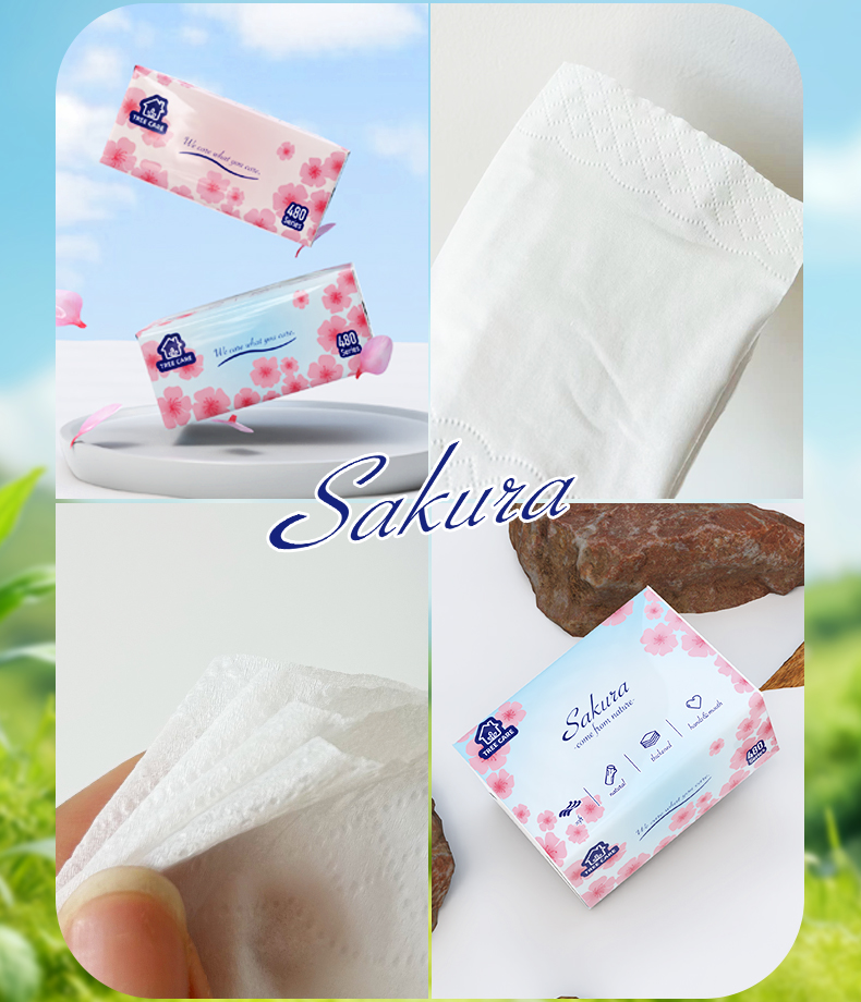 8pack Facial Tissue paper towel tissue paper 8Packs 480Sheets 4Ply wood ...