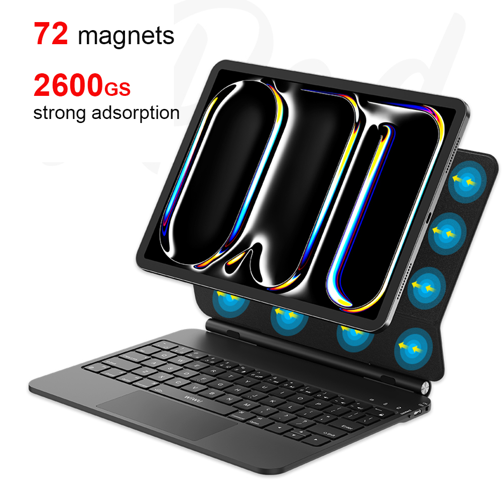 WIWU Keyboard Case for iPad 11th 2025/10th with Multi-Touch Bluetooth ...
