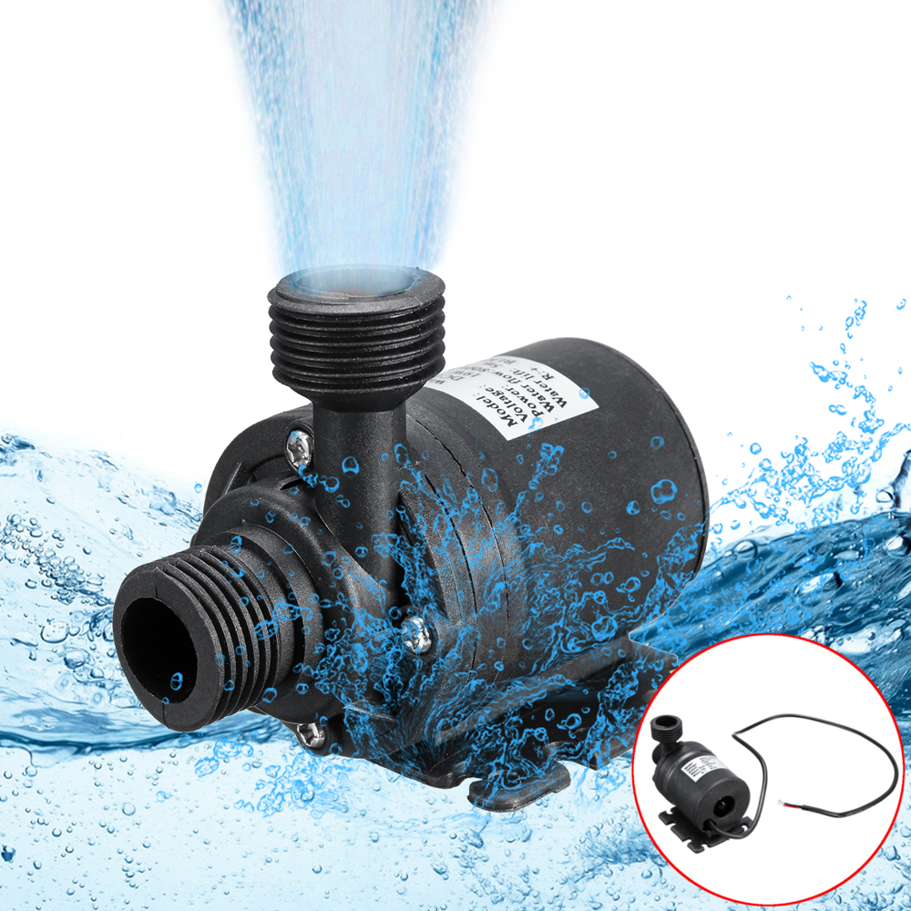 Ultra Quiet Mini DC 12V Water Pump 800L/H Flow & 5M Lift Brushless ...