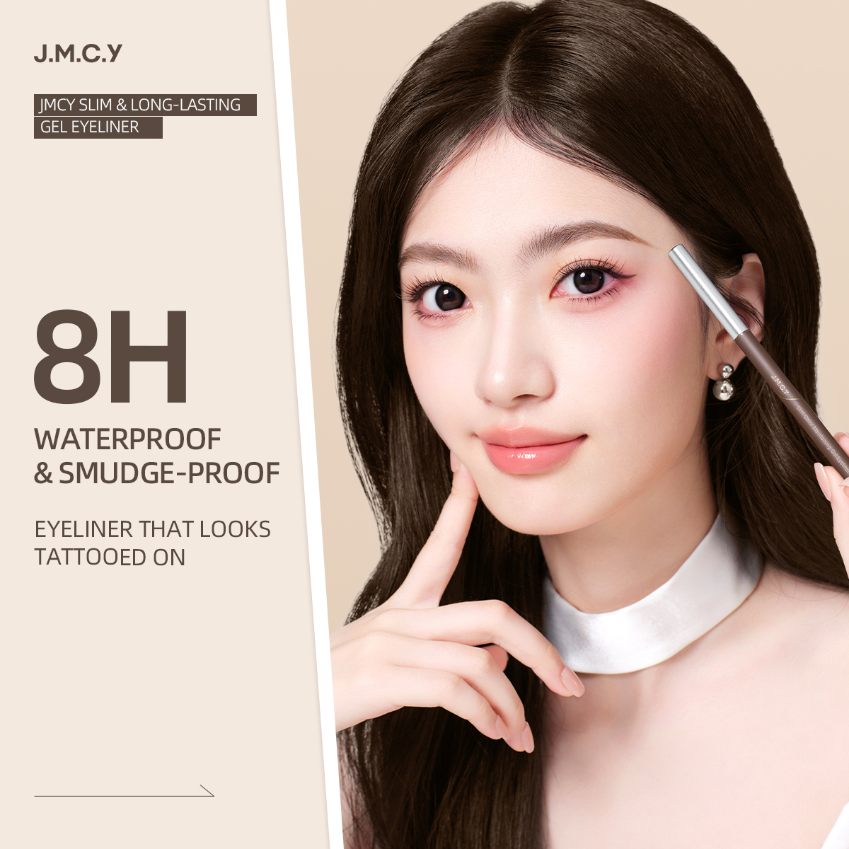 JMCY Slim & Long-Lasting Gel Eyeliner Waterproof Smudge-Proof Intense ...