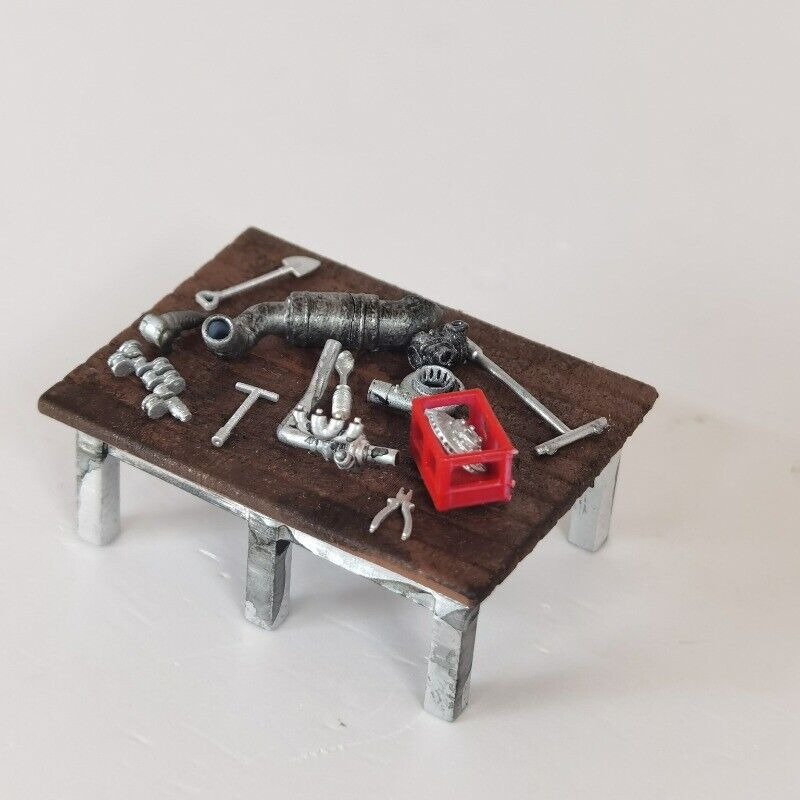 1/64 Diorama Workbench Model Work Table Model Car Garage Repair ...