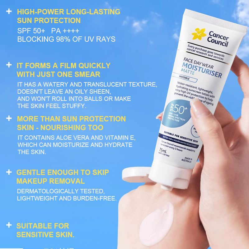 Cancer Council SPF50+ Daily Face Sunscreen Matte Finish Sweatproof ...