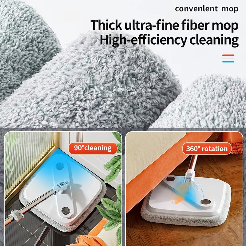 Square Mop with spinner and Bucket Clean Dirty Water Separation Self ...