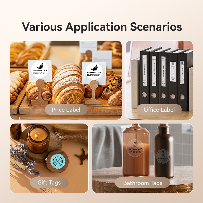 Niimbot B1 Label Printer Portable Bluetooth Smart Label Inkless Label ...