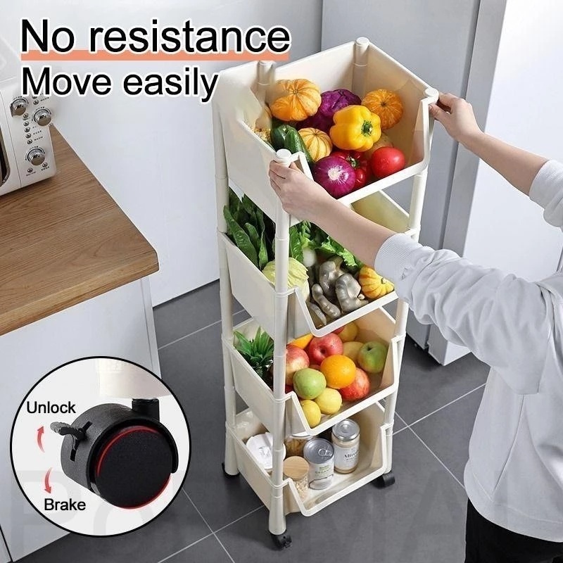 Organizer Rack Moving Rack Trolley Cart Organizer Shelf Table Organizer ...