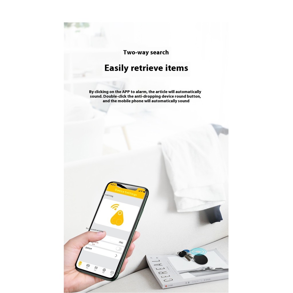 Circular Bluetooth 5.2 Anti Loss Device for Mobile Keys Bidirectional ...