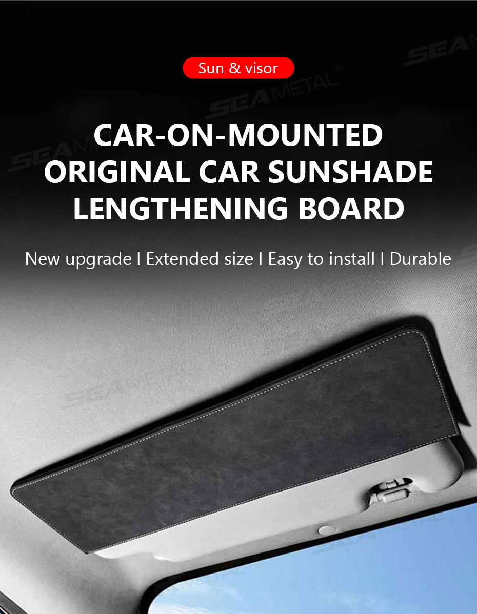 SEAMETAL Car Visors Extender Anti-Glare Adjustable Car Sunshade ...