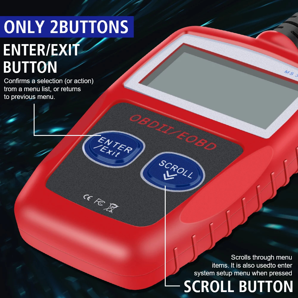 OBD 2 Scanner Car Diagnostic Tools Universal Version OBD2 Code Reader ...