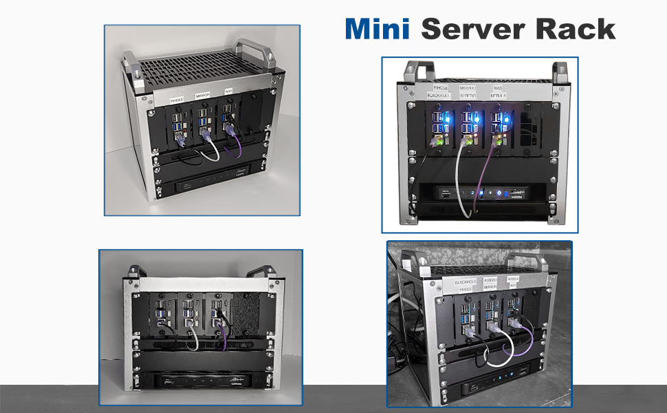 DeskPi RackMate T0 Rackmount, 10 Inch 4U Server Cabinet for Network ...