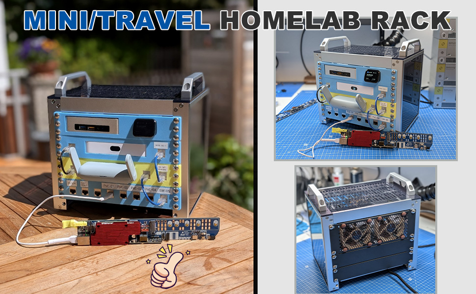 DeskPi RackMate T0 Rackmount, 10 Inch 4U Server Cabinet for Network ...