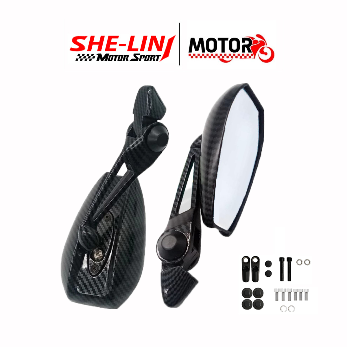 STREET KING CLEAR LENS UNIVERSAL SIDE MIRROR FULL ADJUSTABLE MADE IN ...