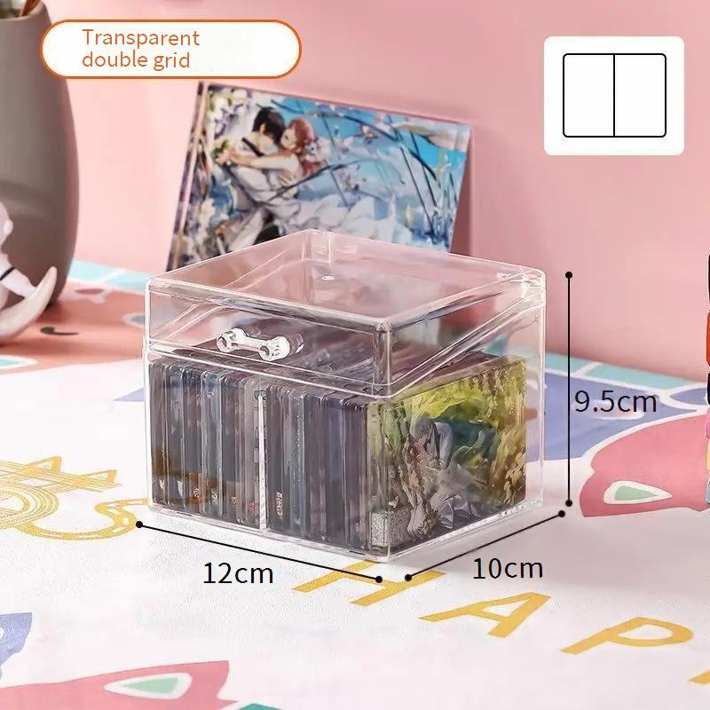 Korean Acrylic transparent Storage Box Blind box Card Kpop Photocard ...