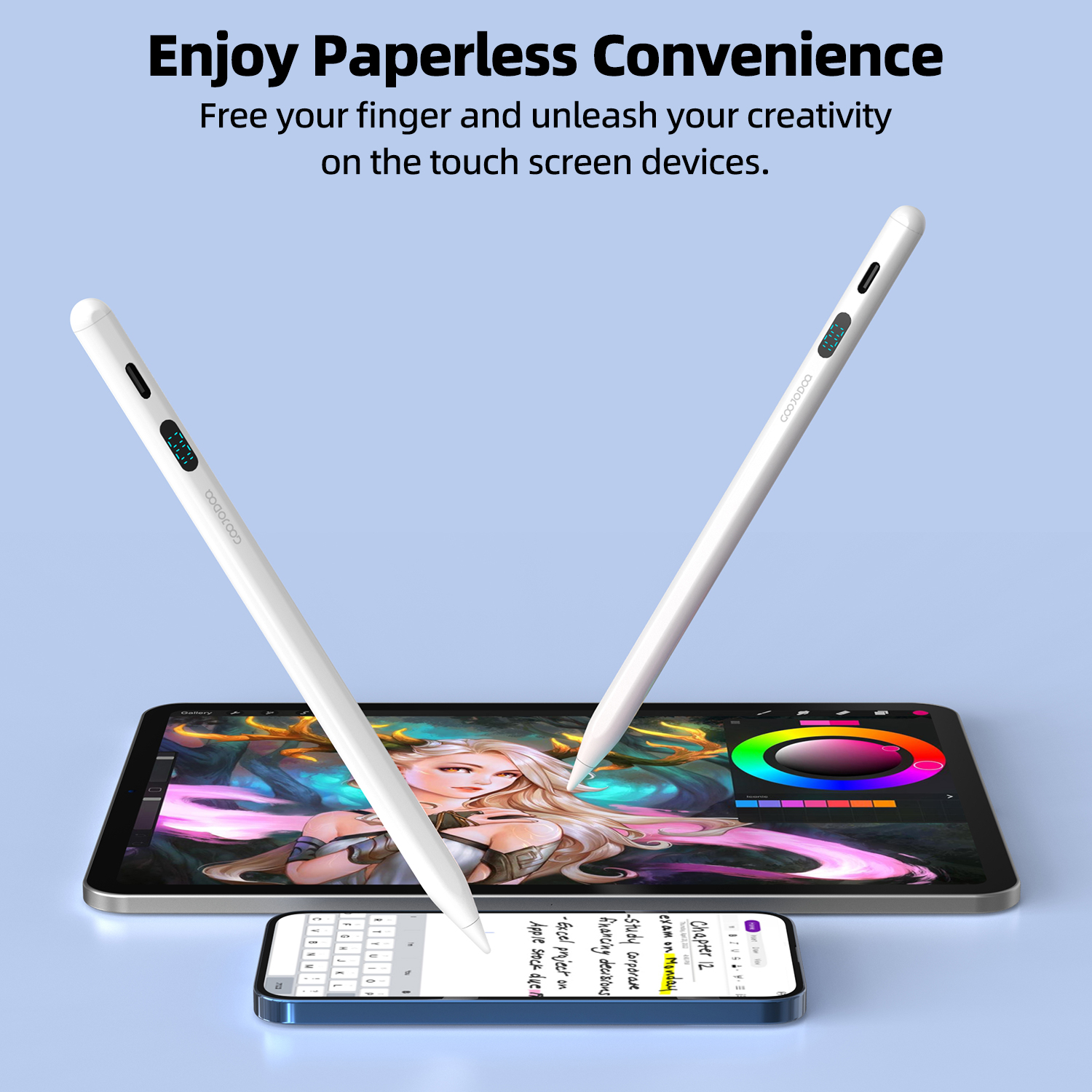 GOOJODOQ Stylus Pens Universal Magnetic Touch Screen Pencil Capacitive ...