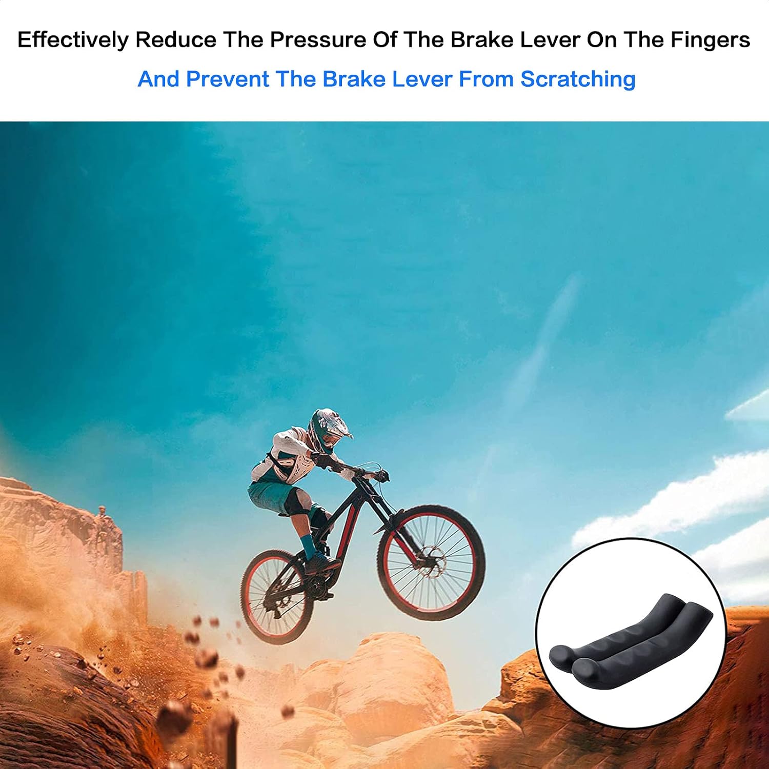 1 Pair Of Bicycle Brake Grip Covers, Anti-slip Shock-Absorbing Silicone ...
