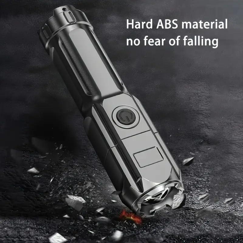 LED Zoom Flashlight, Multifunctional Portable Waterproof Tactical ...