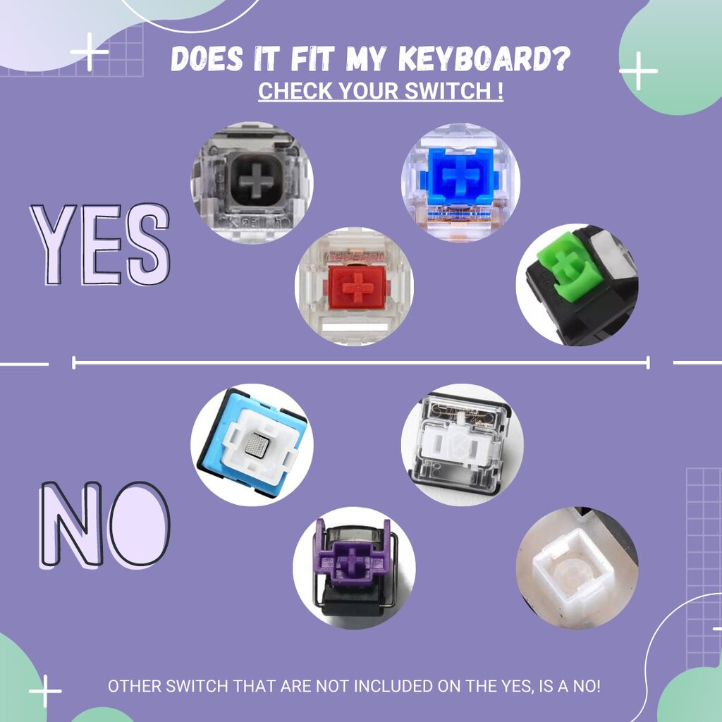 Cute Green Low Profile Customize Keycaps 129-key PBT Set for MX Switche ...