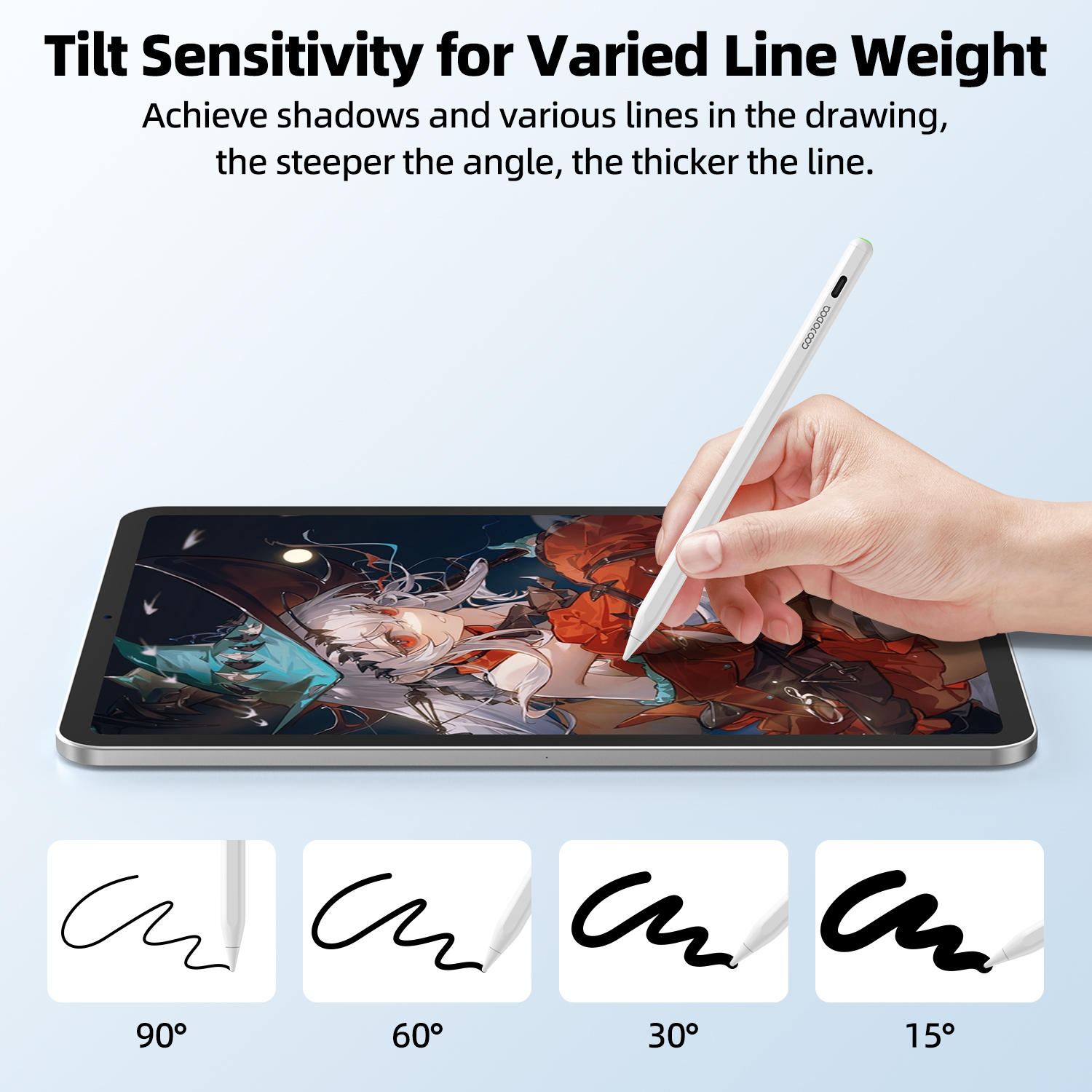 GOOJODOQ Stylus Pen for iPad Pencil Pro 11 Air 5 4 Pro 12.9 10th 9th ...