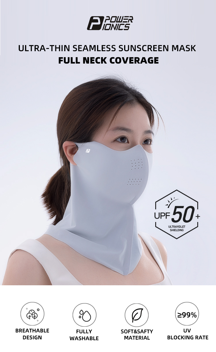 POWER IONICS FDA Registration Cooling Unisex UV Sun Protection Face ...