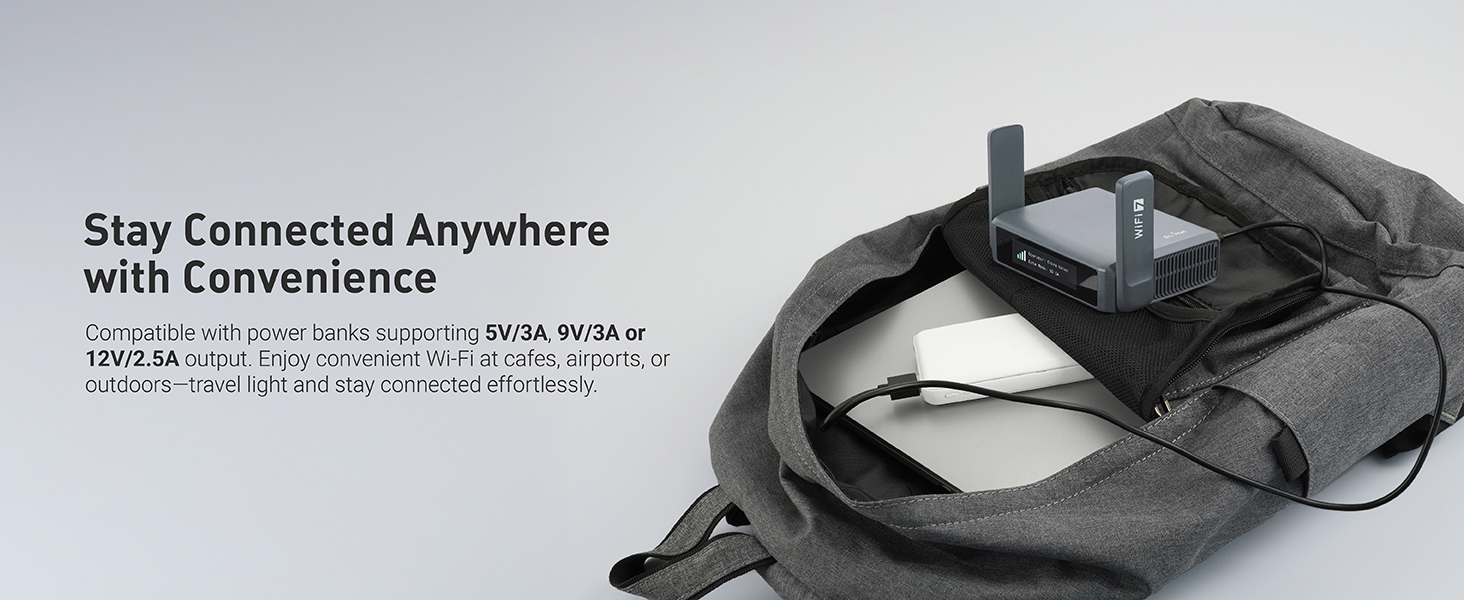 GL.iNet GL-BE3600 (Slate 7) Portable Travel Router, Pocket-Sized Dual ...