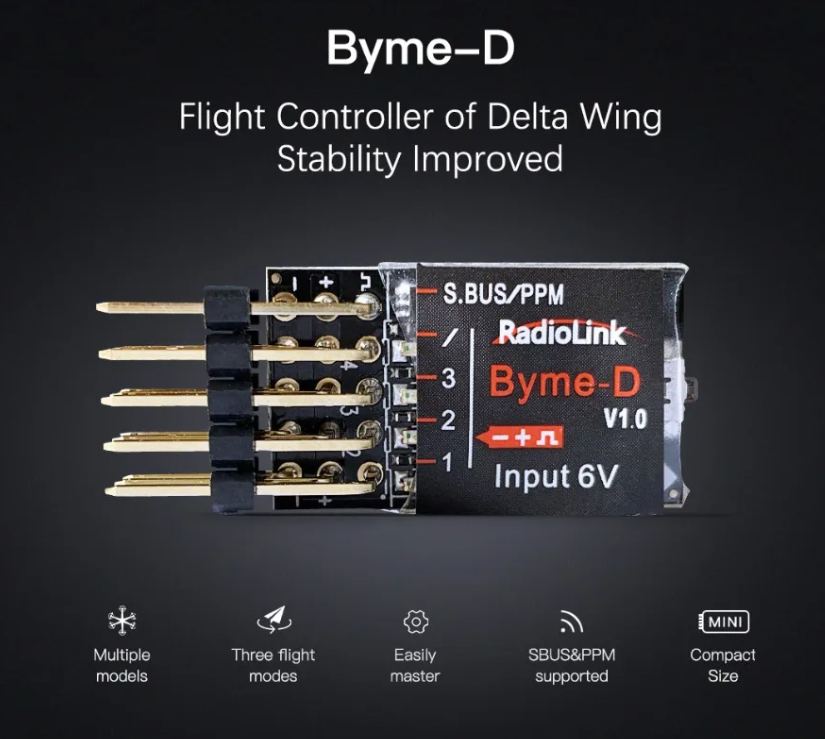 Radiolink Byme-D Flight Controller Mini FC 3/5 Flight Mode with Gyro 3D ...