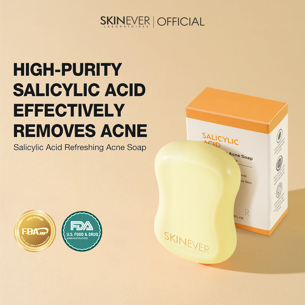 SKINEVER Salicylic Acid Acne Care Soap and Renewing Body Lotion for ...