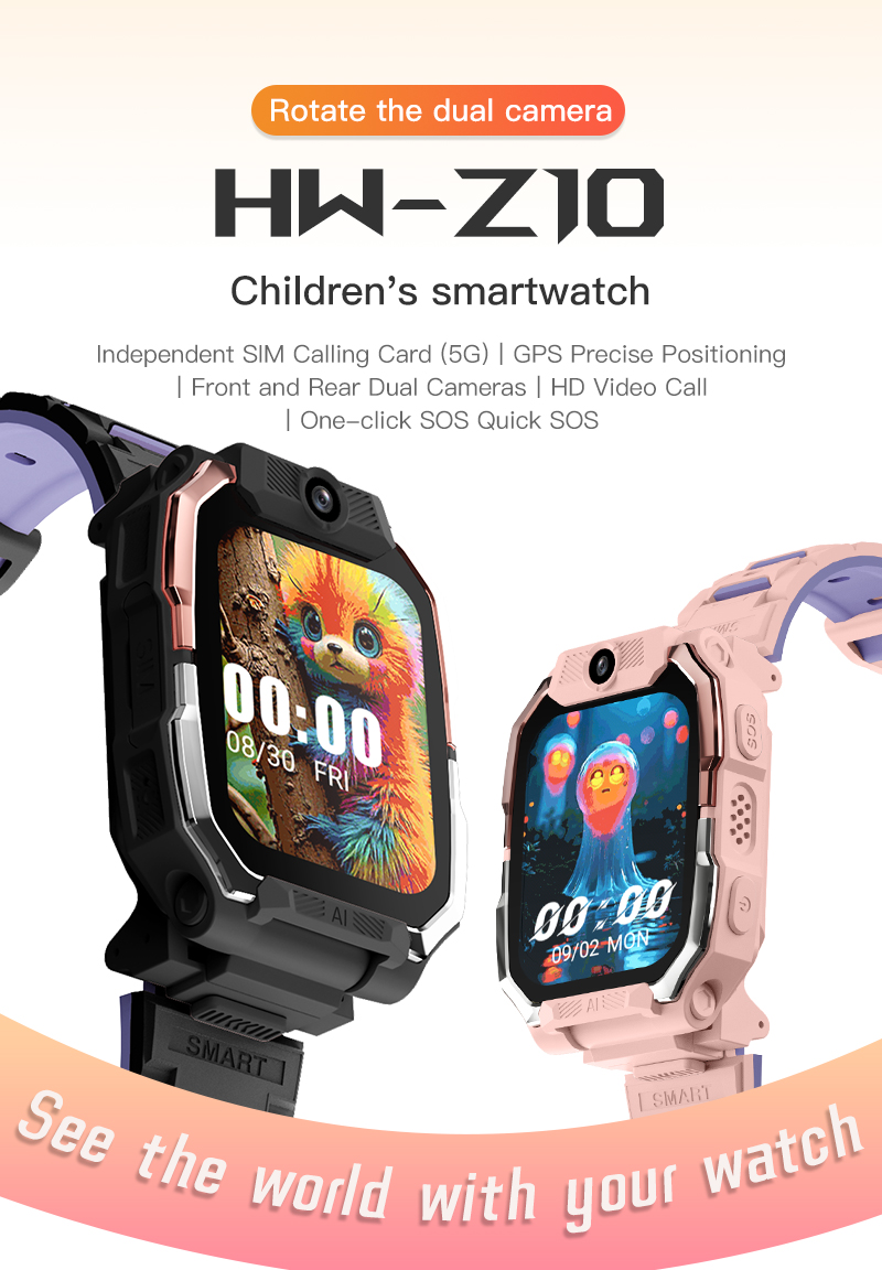 2025 Z10 Kids 4G Smart Watch 64GB With HD Camera Video Call GPS ...