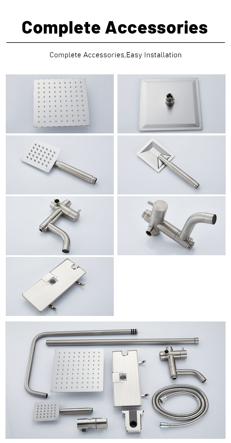 MORI Bathroom Shower Set 304 Stainless Steel Shower 3-in-1 Hot and Cold ...