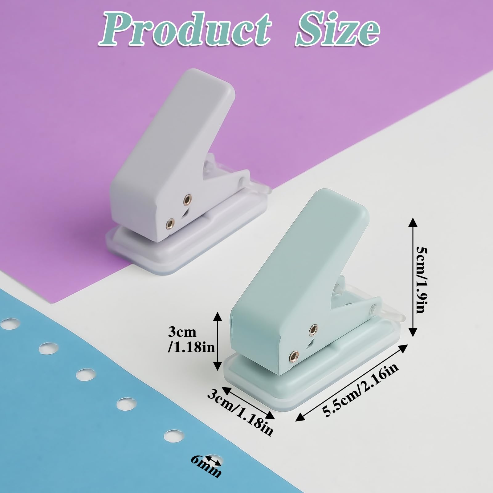 A Mini Single Hole Paper Puncher 6Mm Punch Student Stationery Diy Round ...