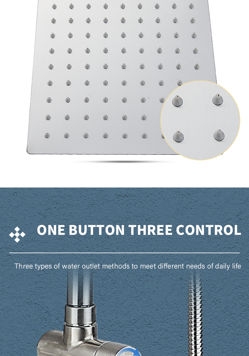 Bathroom shower set 304 stainless steel single point shower set home ...