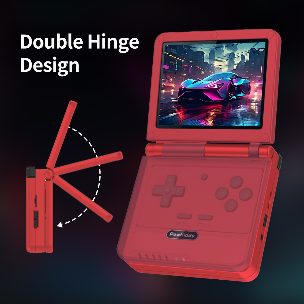 POWKIDDY V90S Retro Flip 3.5 Inch 4:3 640*480 HD IPS Screen Handheld ...