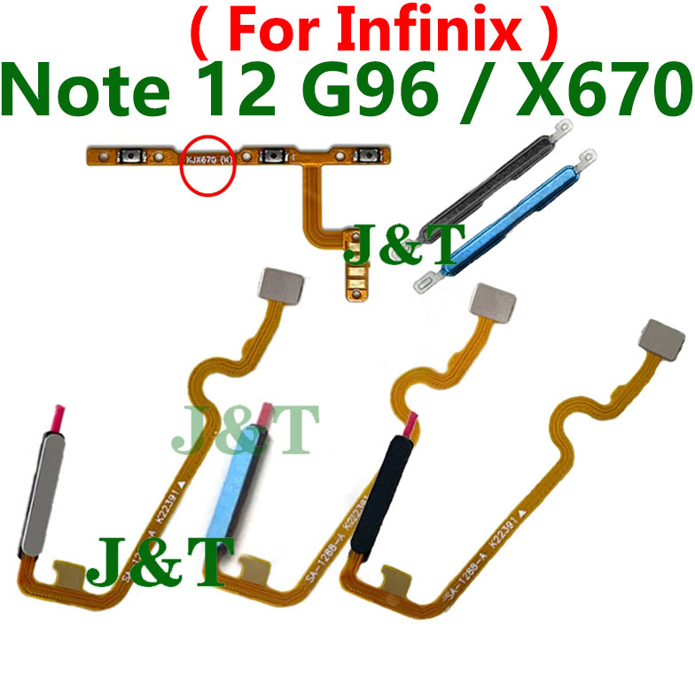 For Infinix Note 12 G96 / X670 Back Home Button Fingerprint Scanner ...