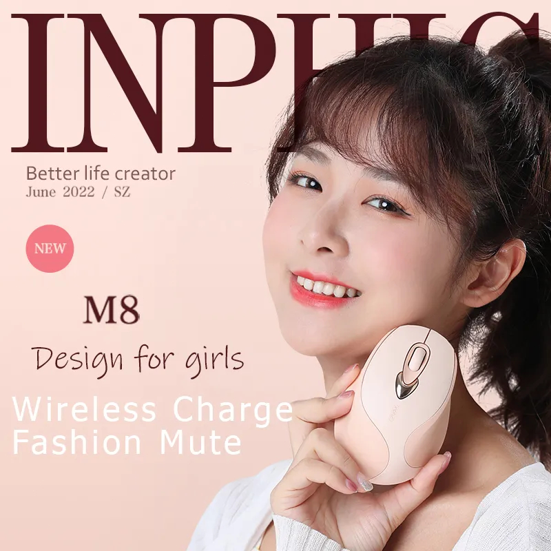 INPHIC M8 2.4G Wireless Mouse Rechargeable Silent Mouse Adjustable ...