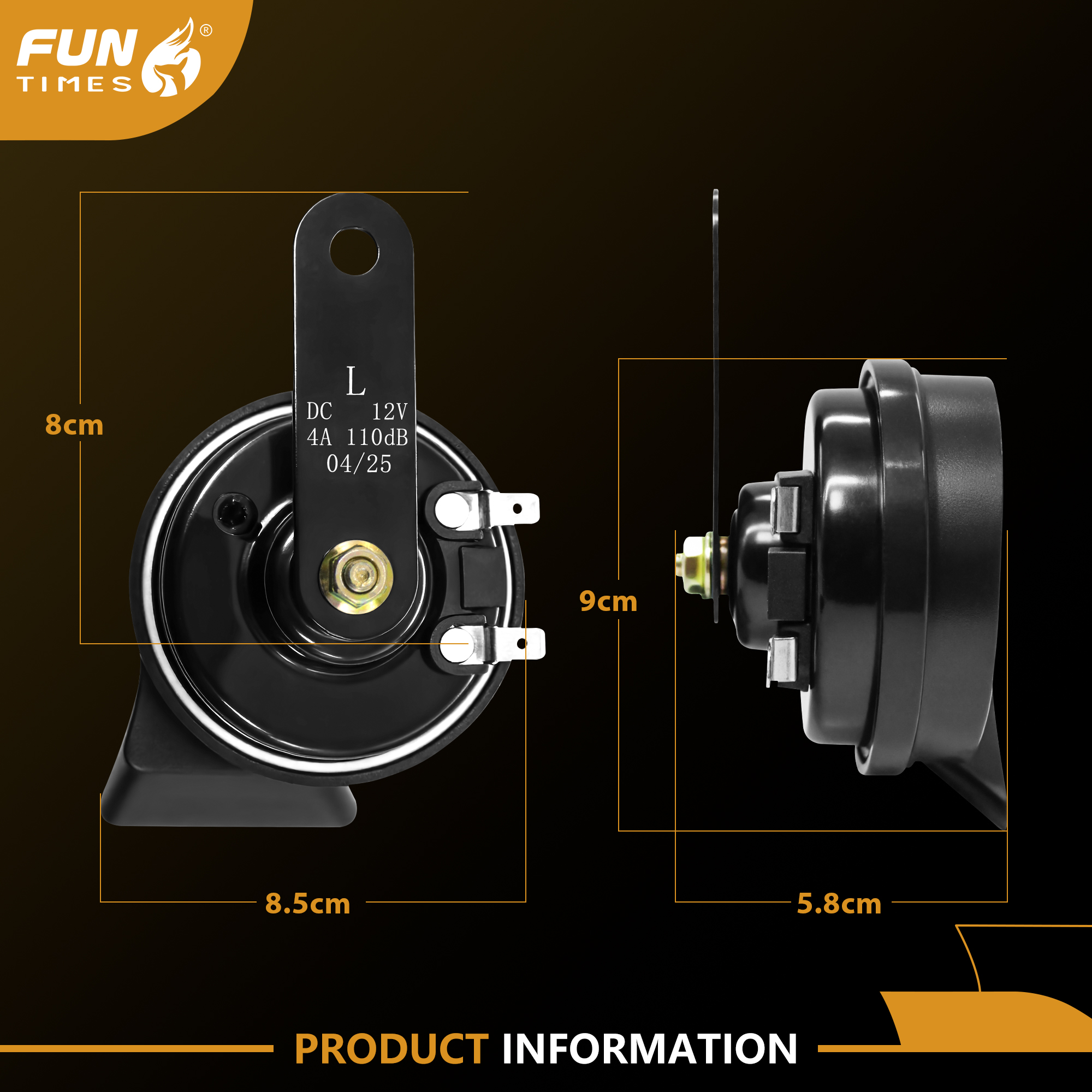 PIAA Oto Style Horn 400hz / 500hz H0-14 Power Horn Universal 2pcs ...