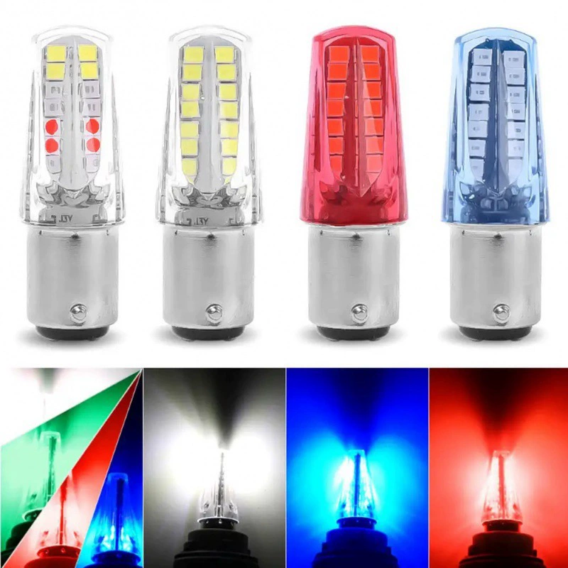 1157 BA15D LED Brake Light for Motorcycles - Flashing Tail and Turn ...