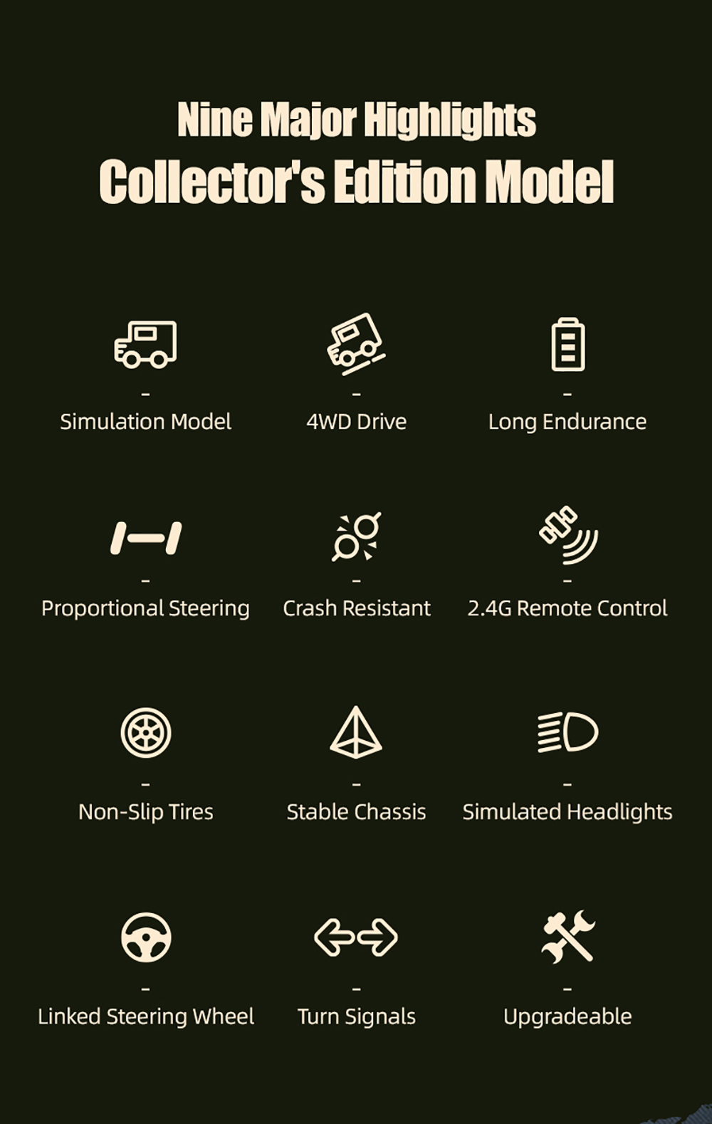 C8815 1/10 WILLYS 2.4G Rc Car 1941 4WD RTR Crawler Climbing Scale ...