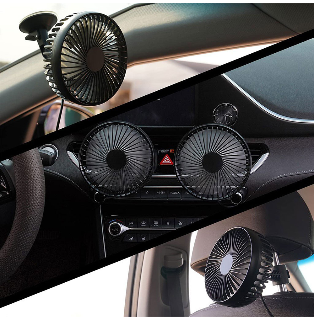 5.5 inch 3 Speed USB Fan Strong Wind Fans Car Headrest Fans Suction Cup ...
