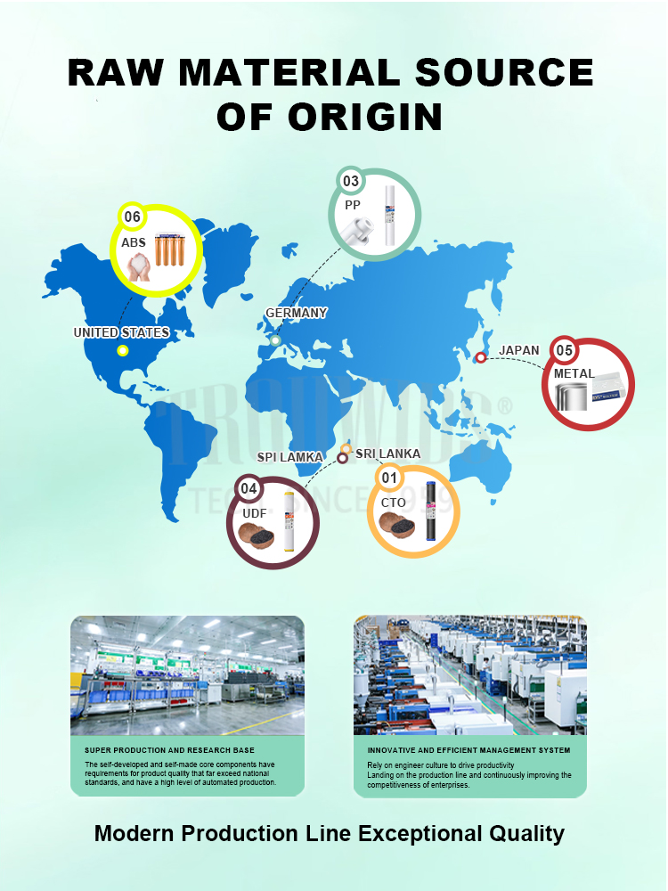 TROUWIDS 20 Inch Deep Well Water Filter Water Purifier Whole House ...