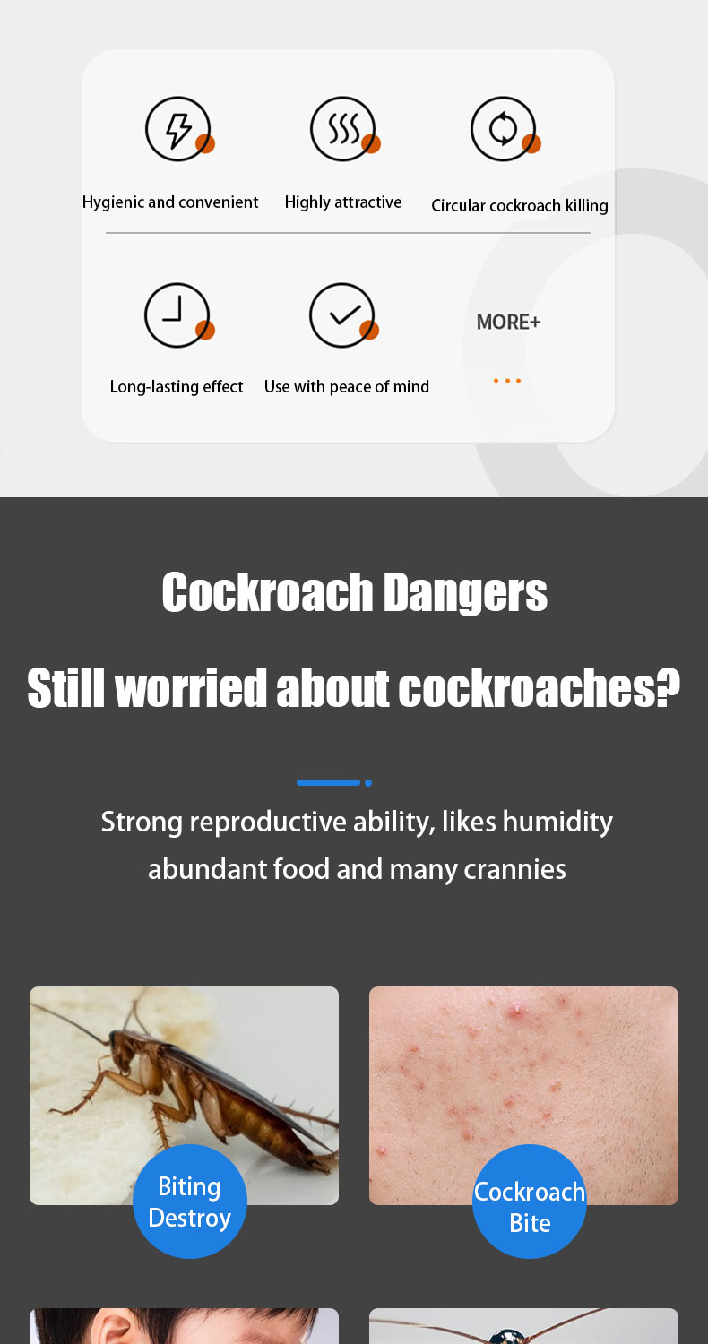 [16 PCS/1 Box] DM Cockroach repellant Cockroach killer Cockroach trap ...