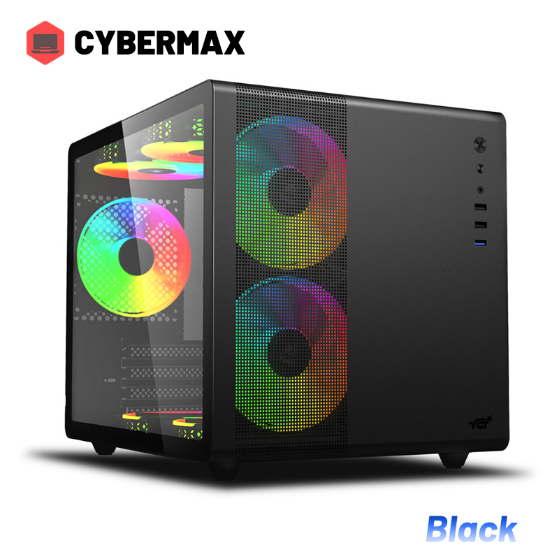 YGT V300 Mini Computer Case With Tempered Glass Micro-ATX/ITX Gaming PC ...