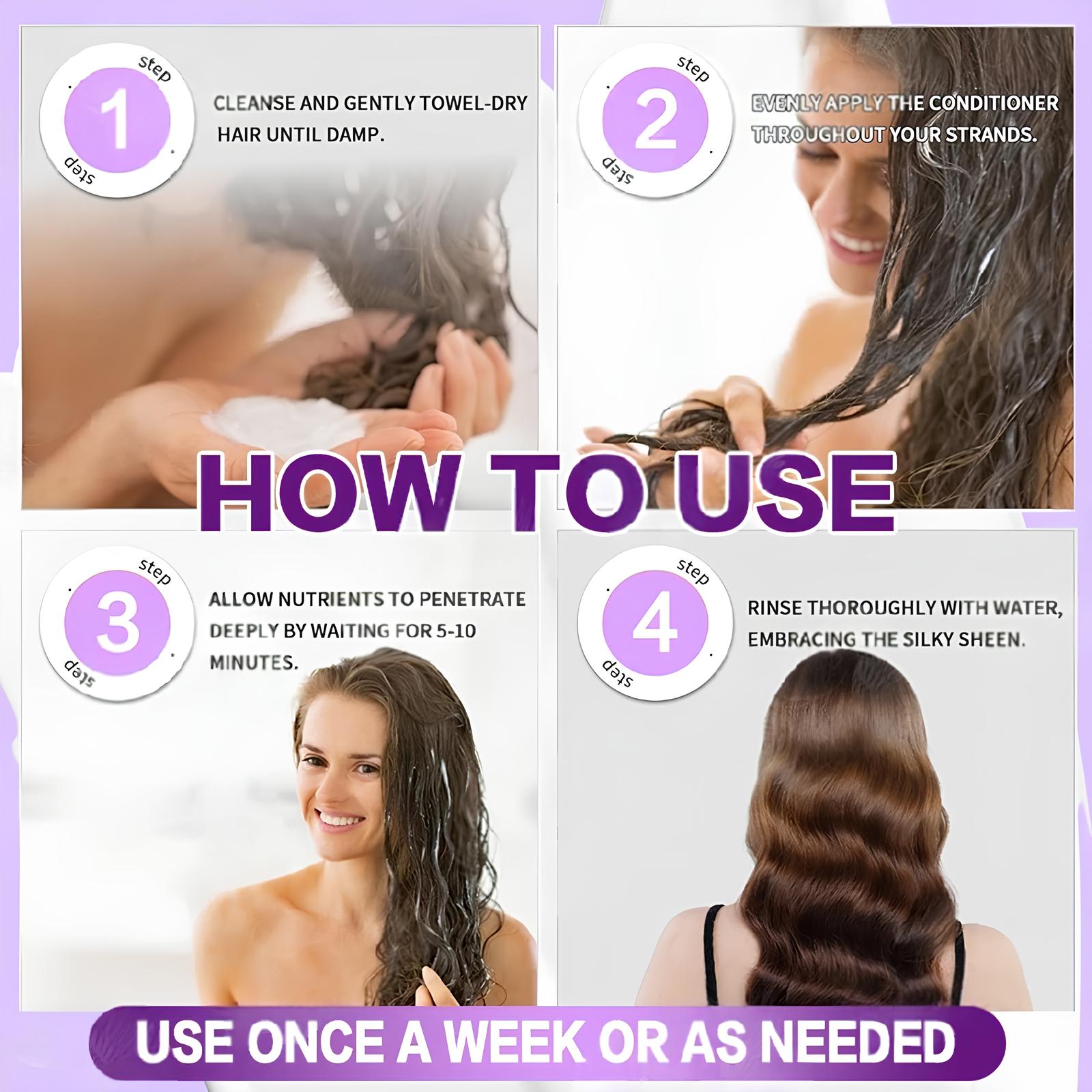 1000ML Botox Keratin Hair Mask Deep Repair Anti Frizz Collagen Treatment for Damaged Hair ...