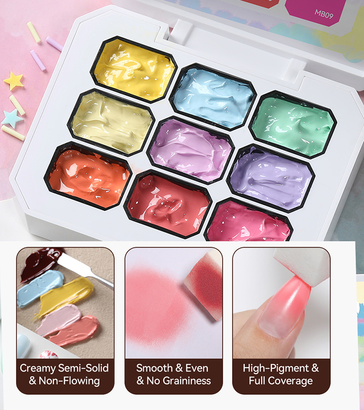 UR SUGAR 9 Colors 4-IN-1 Pat Painting Gel Polish High Saturated Thick ...
