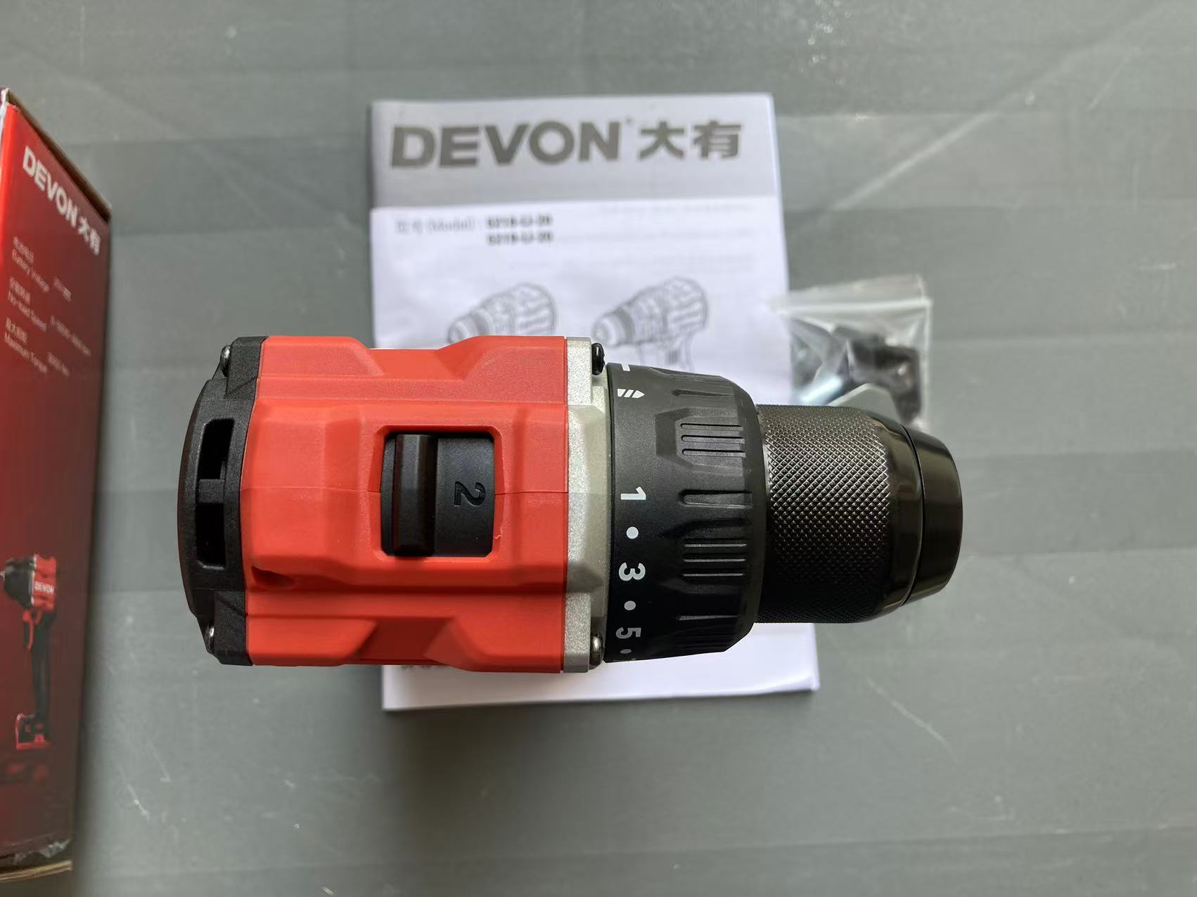 DEVON 5218 Brushless Electric Drill 20V Rechargeable Hand Electric ...