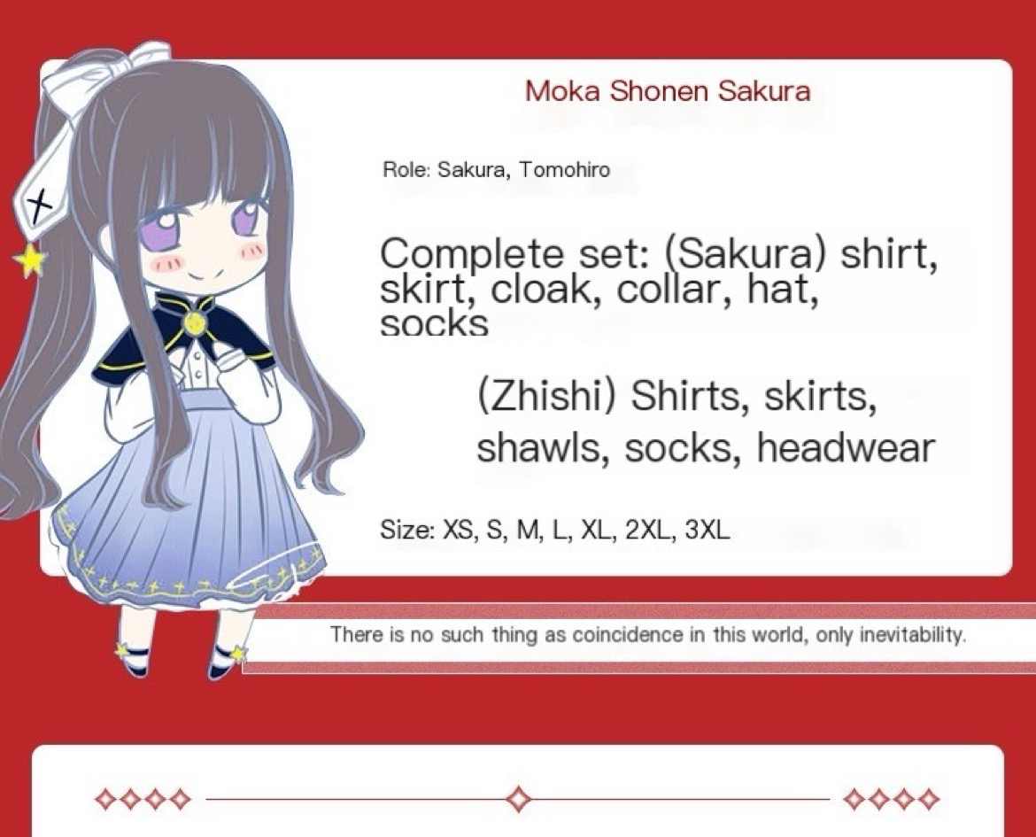Jingyue Card Captor Sakura KINOMOTO SAKURA Tomoyo Daidoji Cosplay ...