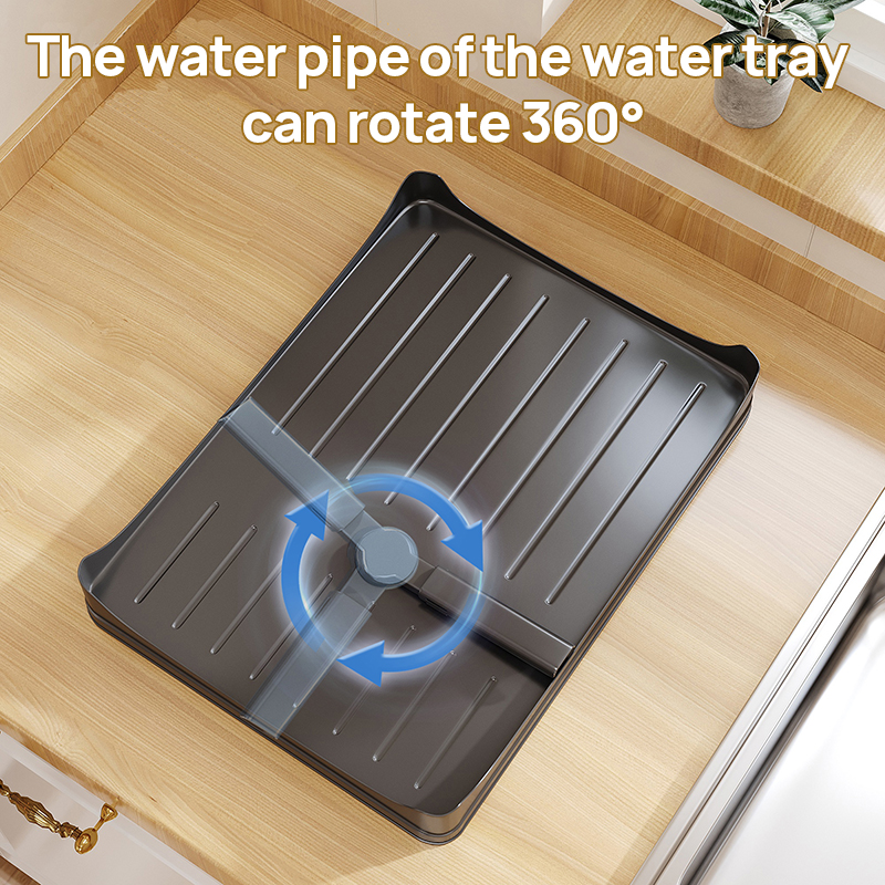 LivinEase Adjustable Dish Rack Auto Drainage With 360° Rotatable Pipe ...