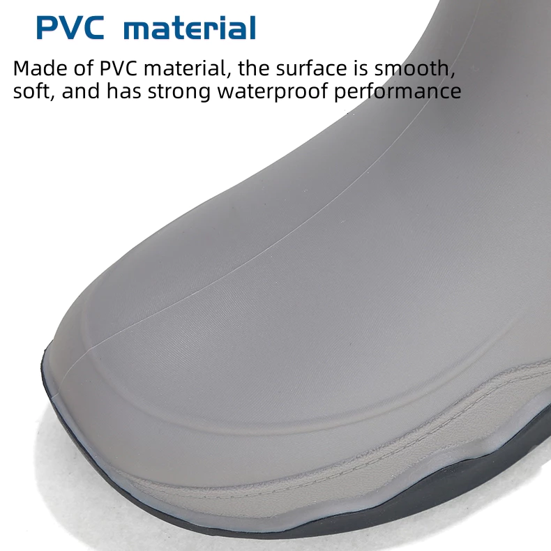 Men Women Unisex Waterproof Rain Boots Thick Sole Anti Slip Soft PVC ...