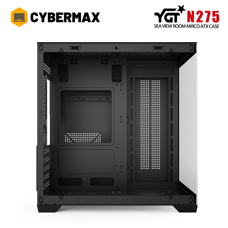 YGT N275 Micro ATX Gaming Pc Case With Tempered Glass Black Desktop ...