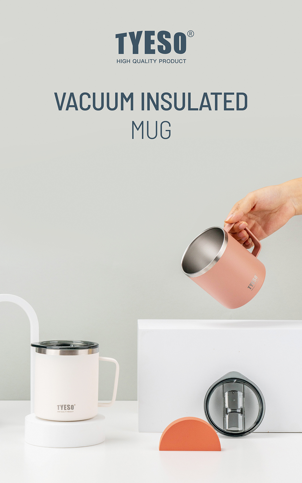 TYESO® Stainless steel Thermos 10# Coffee Mug tumbler TS-8789B 400ml ...