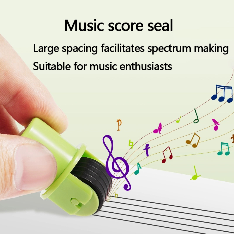 Staff roll stamp, roll stamper, learning to draw scores, notes, fun ...